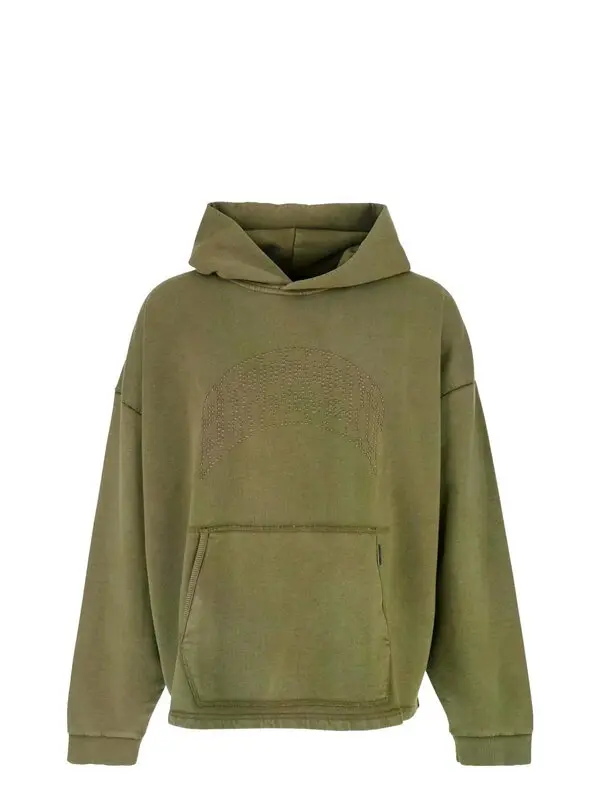 REPRESENT Logo Hoodie With Kangaroo Pocket - Green