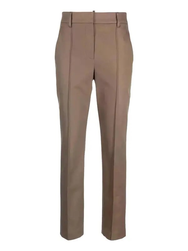 Brunello Cucinelli Slim-leg Stretch-cotton Trousers - Neutrals
