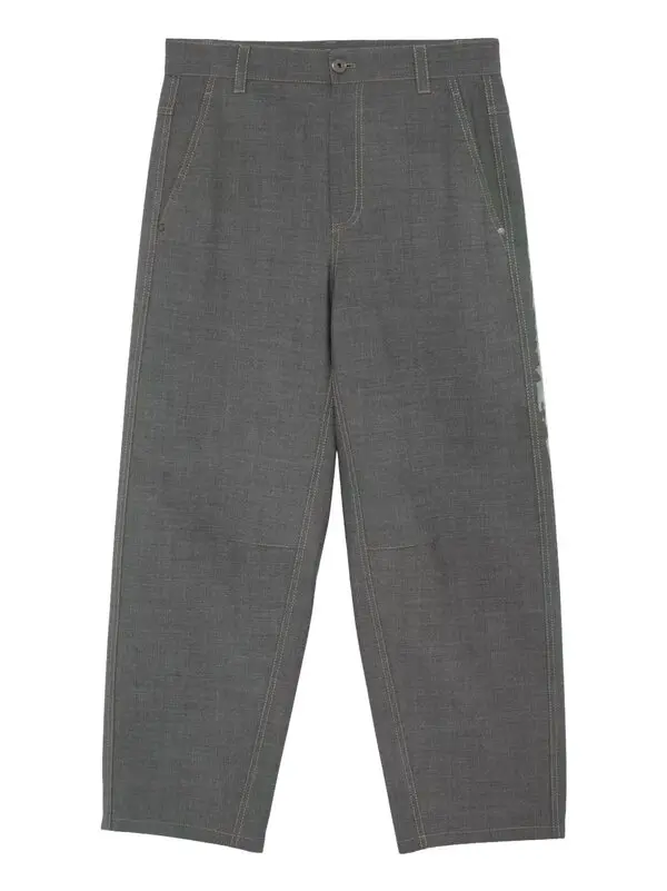 Brunello Cucinelli Mélange-effect Trousers - Grey