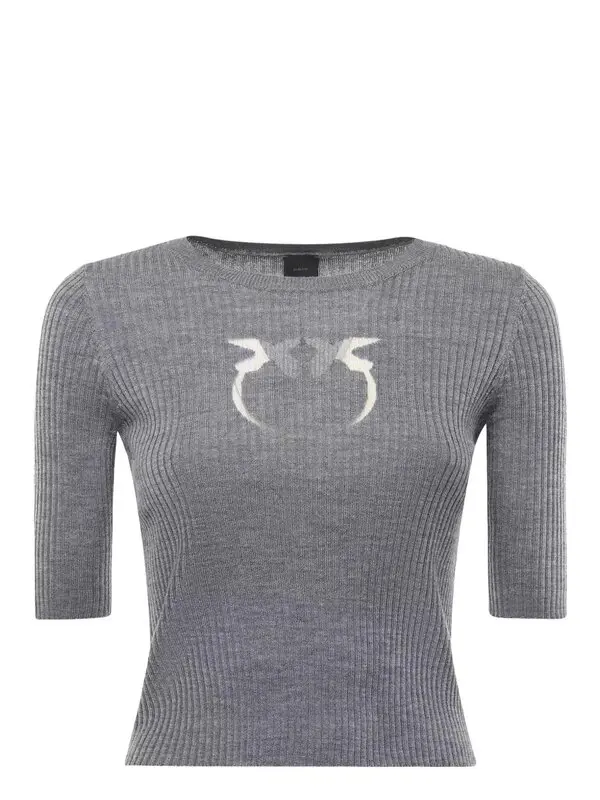 Pinko Logo-embellished T-shirt - Grey