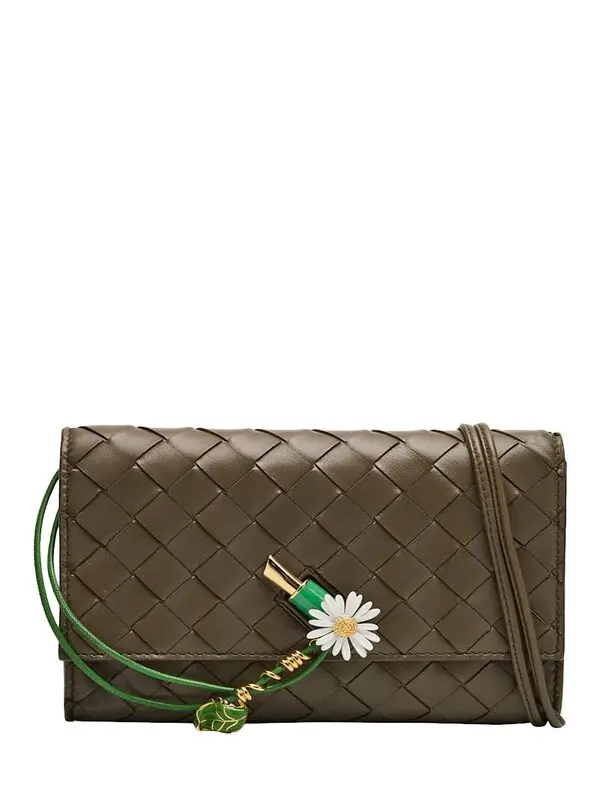 Bottega Veneta Andiamo Intrecciato Leather Pouch - Daisy Flow