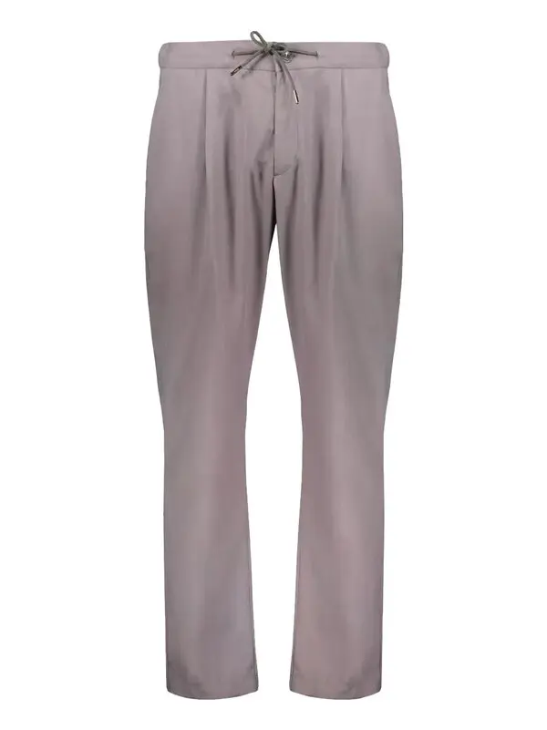 Herno Pleated Trousers With Adjustable Belt - Grey