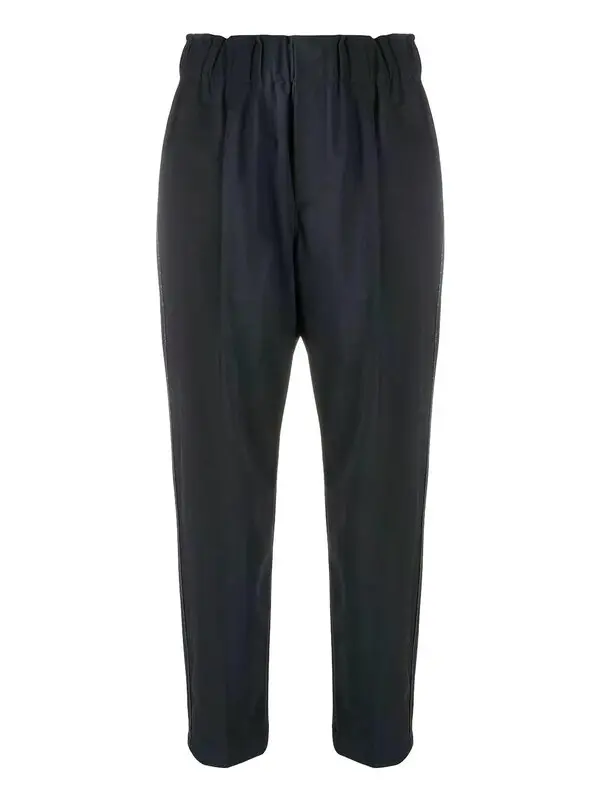 Brunello Cucinelli Side Stripe Cropped Trousers - Blue