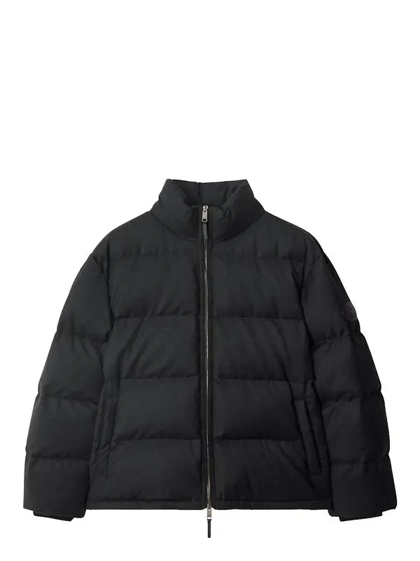 Burberry Wool Snowdon Down Puffer Jacket - Charcoal