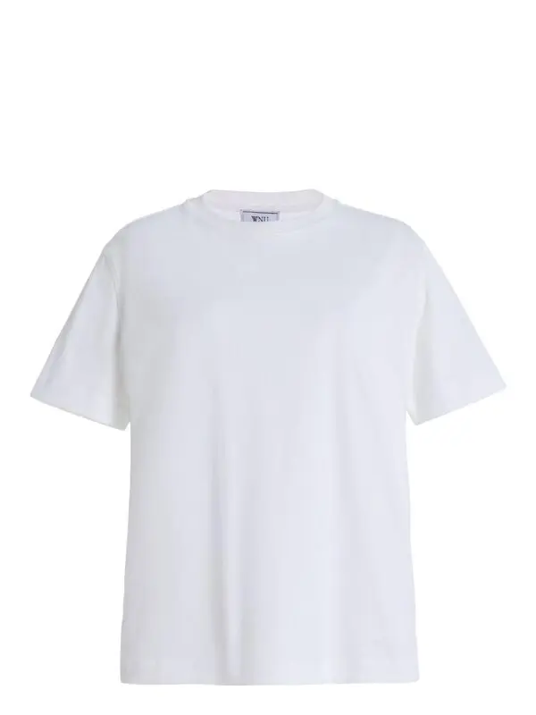 WITH NOTHING UNDERNEATH Cotton Jersey T-shirt - White