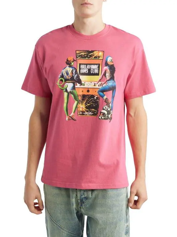 BILLIONAIRE BOYS CLUB Bb 2 Player Cotton Graphic T-shirt - Carmine