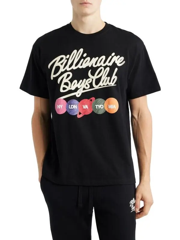 BILLIONAIRE BOYS CLUB Bb Align Cotton Graphic T-shirt - Black
