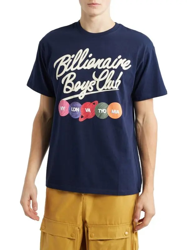 BILLIONAIRE BOYS CLUB Bb Align Cotton Graphic T-shirt - Navy Blazer