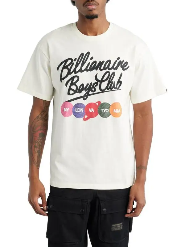 BILLIONAIRE BOYS CLUB Bb Align Cotton Graphic T-shirt - Winter White
