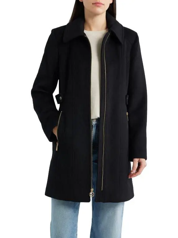 Michael Kors Wool Blend Coat - Black