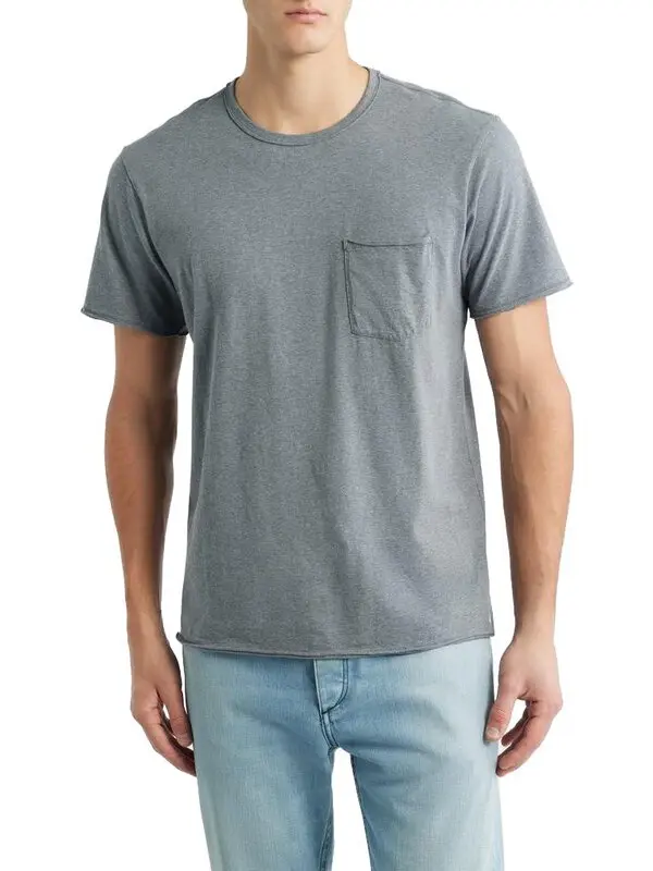 Rag & Bone Miles Melange Pocket T-shirt - Heather Charcoal