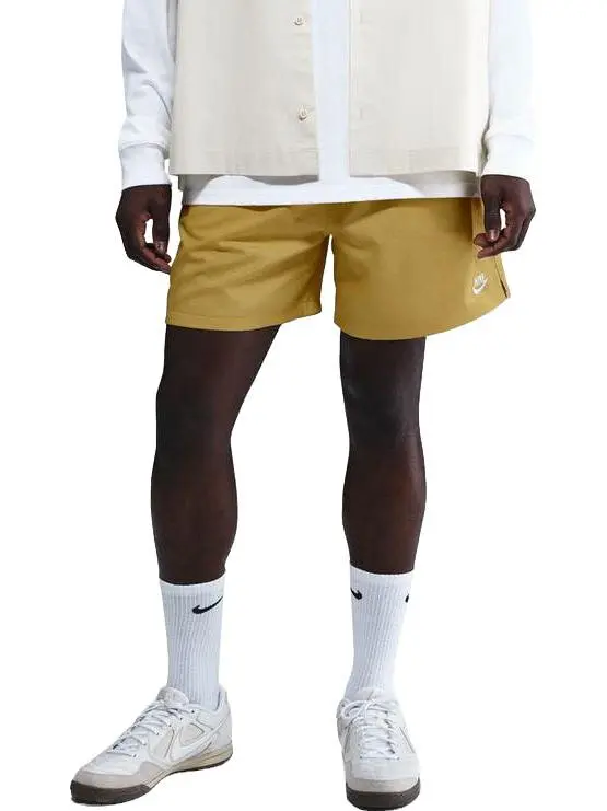 Nike Club Woven Flow Shorts - Saturn Gold/white