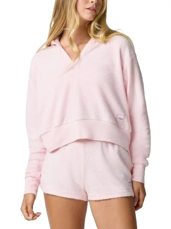 FLORENCE BY MILLS Cropped Fleece Hoodie - Ballet Slipper
