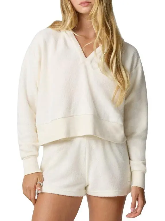 FLORENCE BY MILLS Cropped Fleece Hoodie - Jet Stream