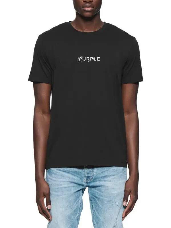 PURPLE BRAND Clean Jersey Logo T-shirt - Black