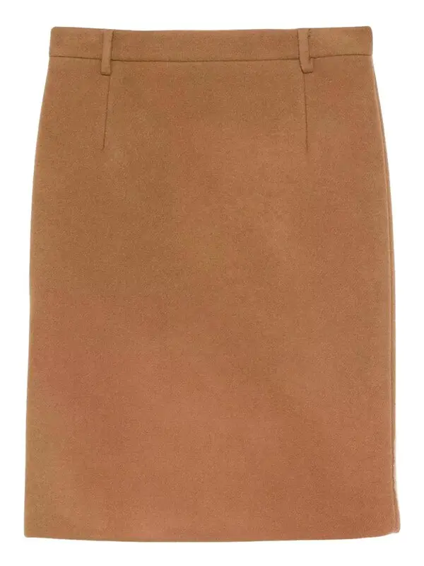 N°21 Belt-loops Midi Skirt - Brown