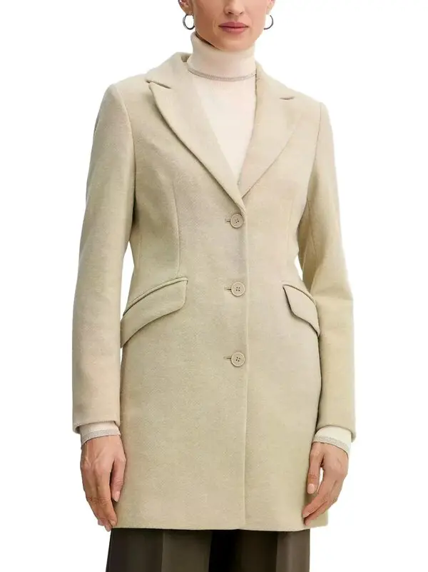 SILVIAN HEACH Single-breasted Herringbone Coat - Neutrals