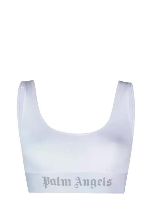 Palm Angels Logo-underband Sports Bra - White