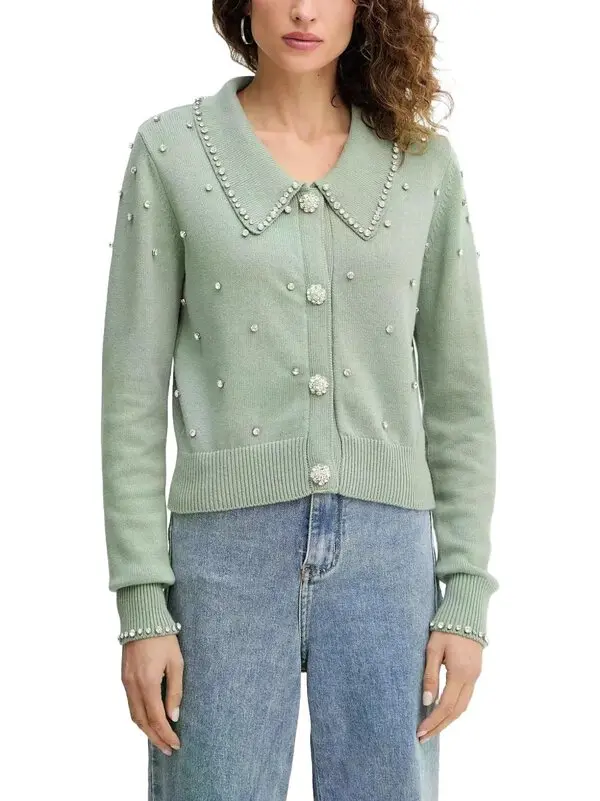 SILVIAN HEACH Embellished-collar Cardigan - Green