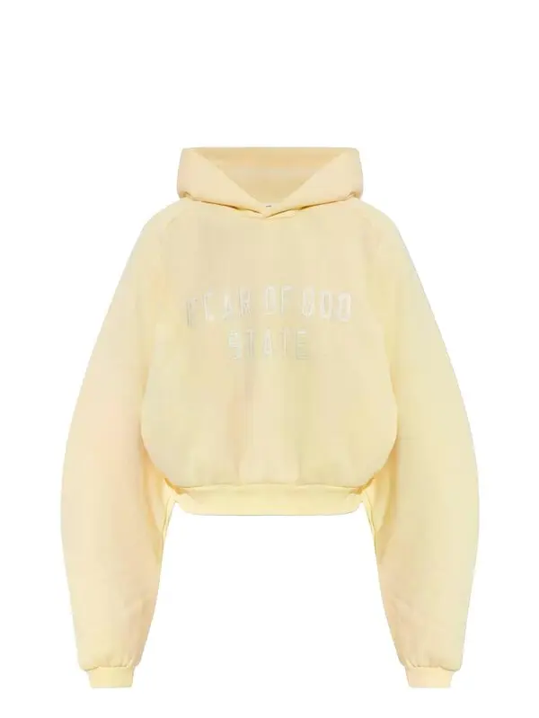 Fear Of God Embroidered Logo Hoodie - Yellow