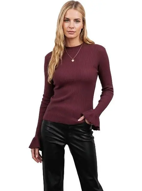 WEST OF Vivi Top - Burgundy