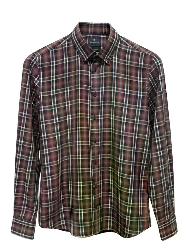 BASTONCINO Plaid-pattern Buttoned Shirt - Blue