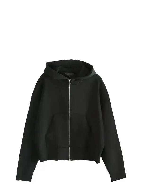 OMAR AFRIDI Zip-up Wool Hoodie - Black