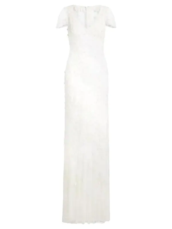 Jenny Packham Sweet Juliet Floral-lace Maxi Dress - White