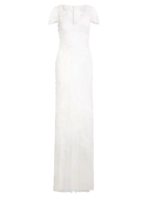 Jenny Packham Sweet Juliet Floral-lace Maxi Dress - White