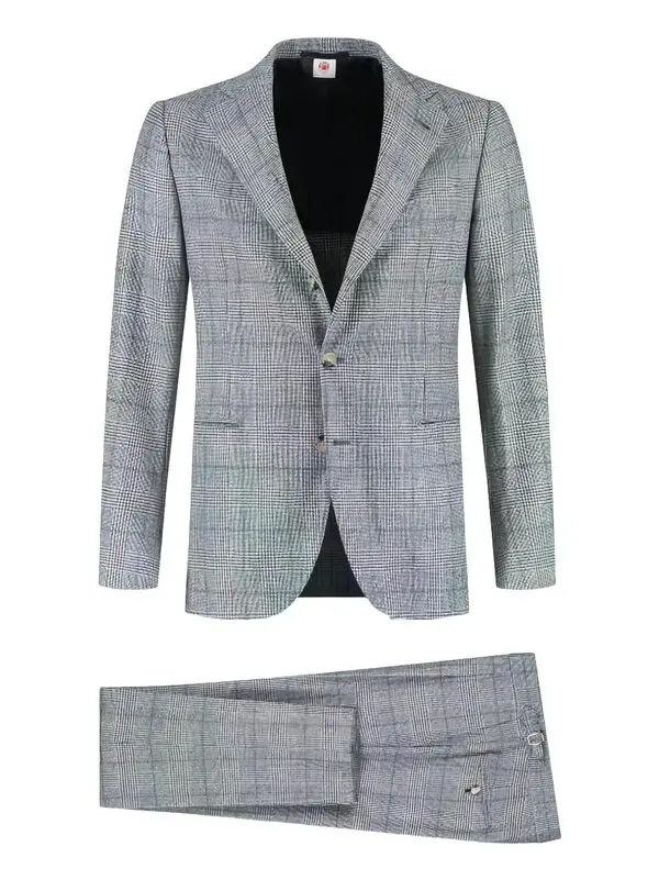 LUIGI BORRELLI Single-breasted Checked Suit - Grey