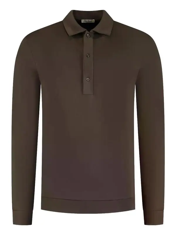 STEFAN BRANDT Lim Buttoned Polo Shirt - Brown