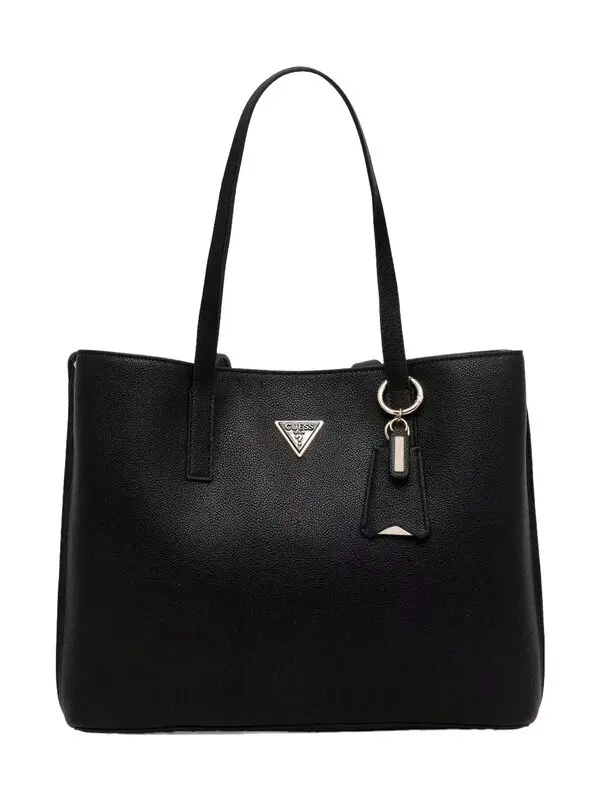 Guess Logo Charm Tote Bag - Black