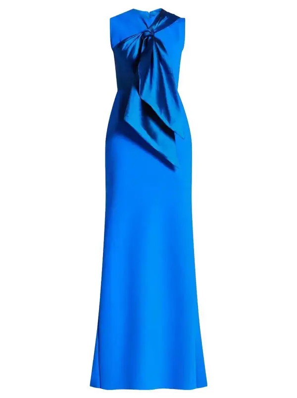 GRETA CONSTANTINE Saarinen Bow-detail Gown - Blue