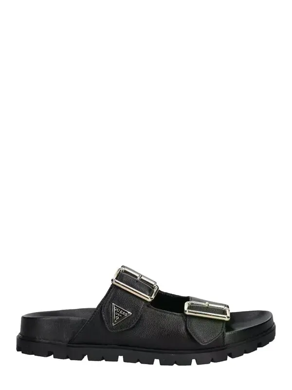 Guess Buckle Strap Slides - Black