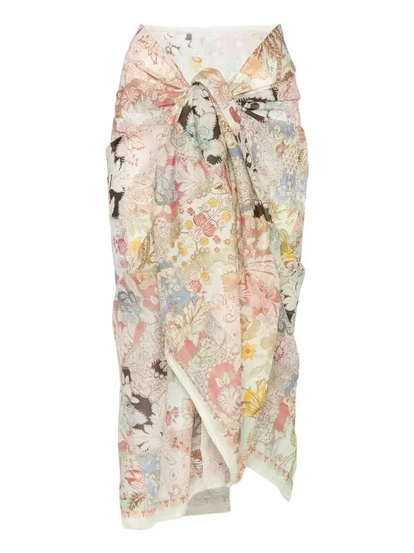 Zimmermann Printed Cotton Pareo - Neutrals
