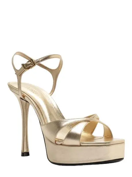 Schutz Ankle Strap Platform Sandal - Platina