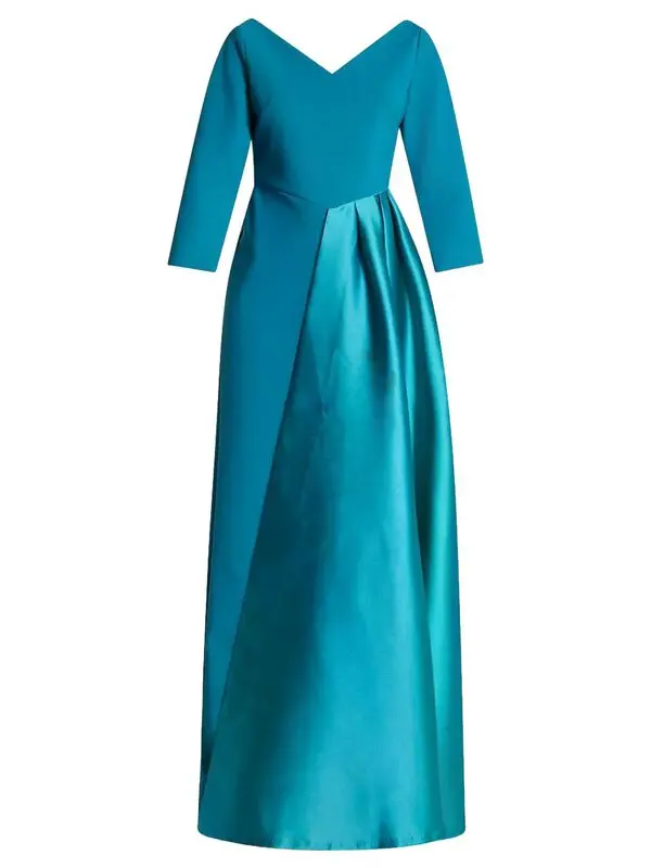 GRETA CONSTANTINE Percier V-neck Gown - Blue