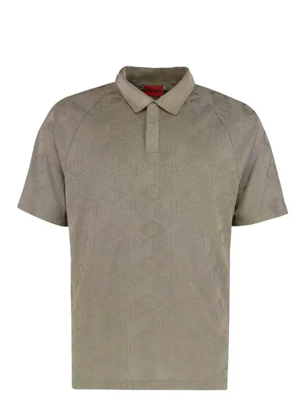BOSS Jacquard Polo Shirt - Neutrals