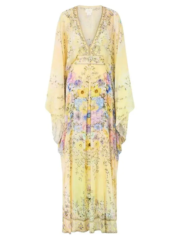 Camilla Darling Buds V-neck Maxi Dress - Yellow
