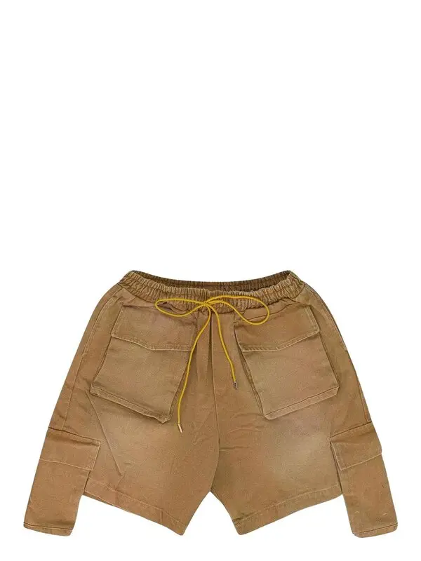 Rhude Drawstring Cargo Shorts - Brown
