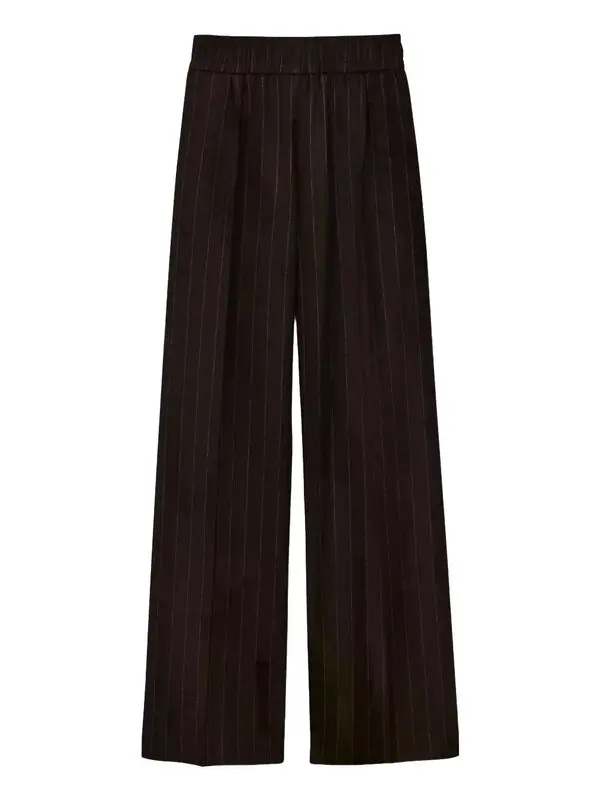 Ba&sh Pinstriped Elasticated Trousers - Black