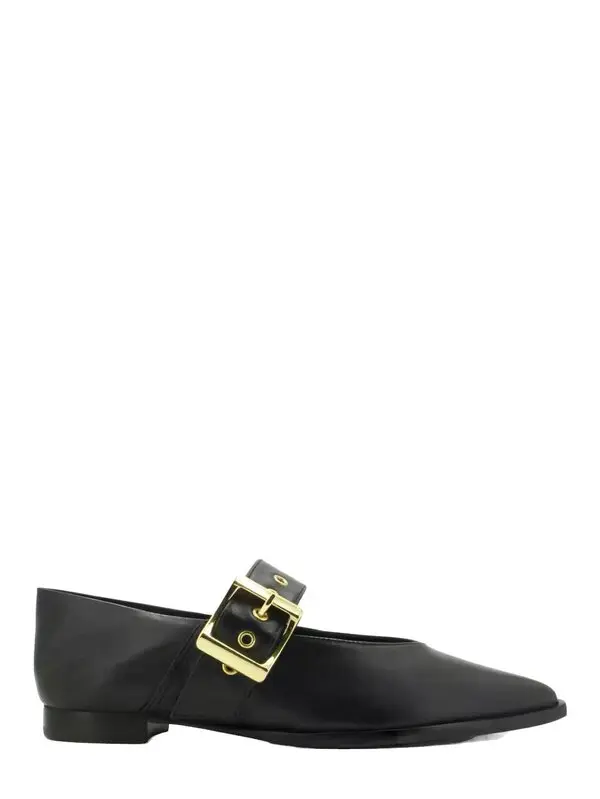 Schutz Buckle-detail Ballet Flats - Black