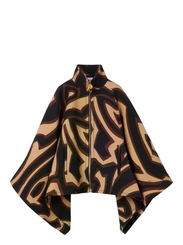 Emilio Pucci Labirinto Print Cape - Neutrals