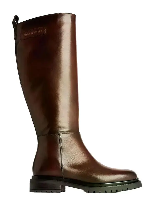 Karl Lagerfeld Logo-patch Boots - Brown