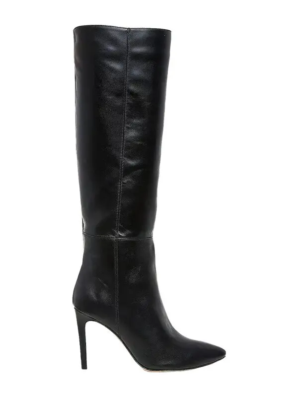GINISSIMA 95mm Milla Leather Knee-high Boots - Black