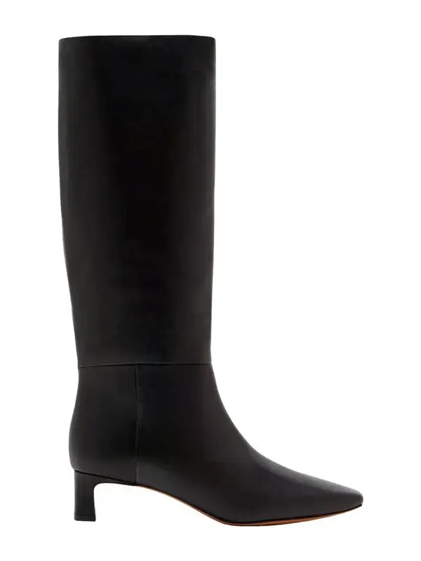 Vince 40mm Harlan Square-heel Leather Boots - Black