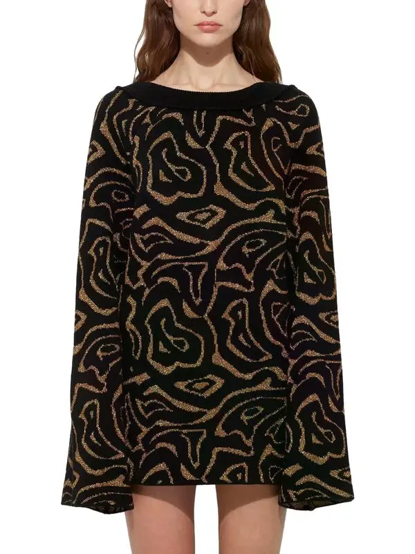 Emilio Pucci Labirinto Print Mini Dress - Black