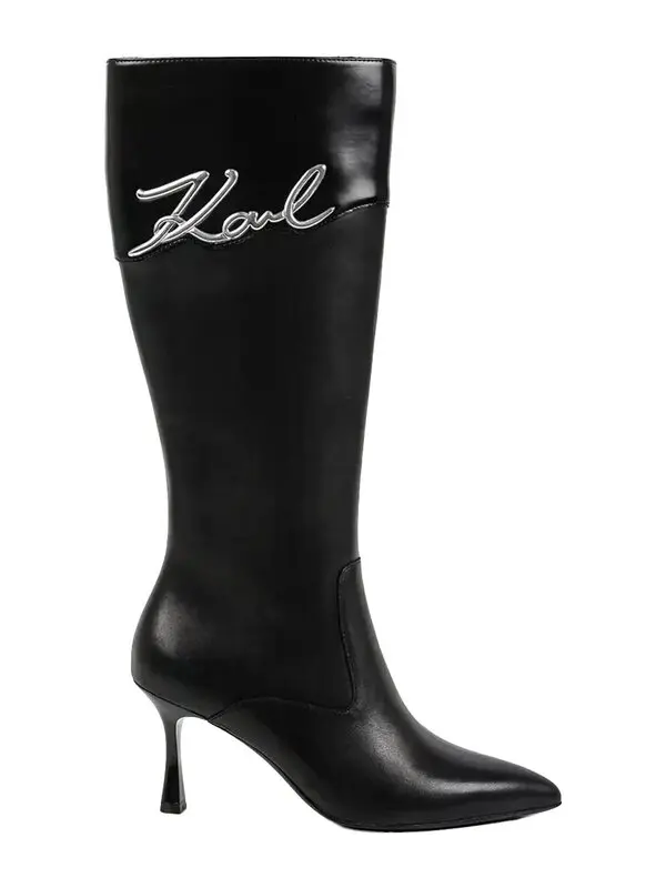 Karl Lagerfeld 80mm Sienna Pointed-toe Boots - Black