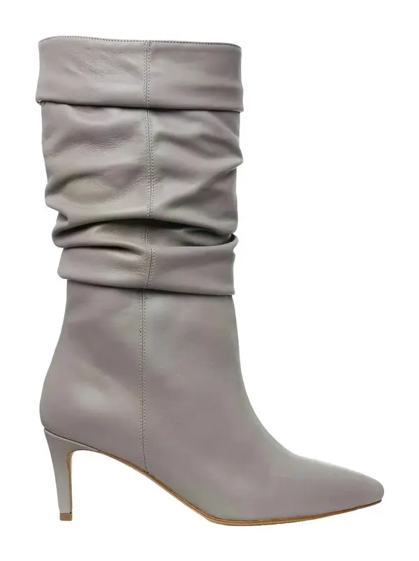 GINISSIMA 65mm Eva Slouchy Leather Boots - Grey