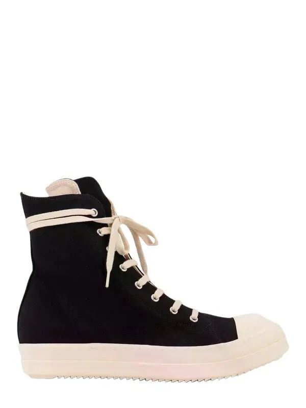 Rick Owens Canvas High-top Sneakers - Black
